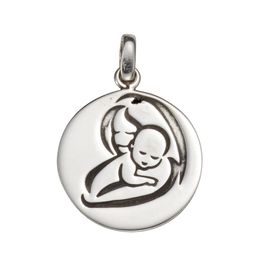 Vivance Damen Kettenanh&auml;nger "925 Silber oxydiert Mutter/Kind", one-size, Silber 925 (Sterlingsilber), 2,1 g, wei&szlig;, Silber 925 (Sterlingsilber),