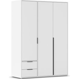 Drehtürenschrank Rauch, B:140cm H:194cm T:53cm, weiß, Holzwerkstoff, Schränke, "Kleiderschrank Schrank Garderobe Wäscheschrank NAGATA viel Stauraum",