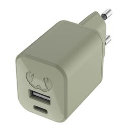 FRESH ́N REBEL USB-Ladeger&auml;t "Mini-Charger USB-C und USB-A, PD 30W", B:3,7cm H:3,1cm T:7,92cm, gr&uuml;n, Ladeger&auml;te
