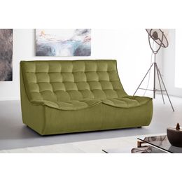 2-Sitzer Calia italia, B:162cm H:88cm T:102cm, gr&uuml;n, Luxus-Microfaser Selfie (100% Polyester), Sofas, "Banjo, italienisches Doppelsofa, als 2-Sitzer