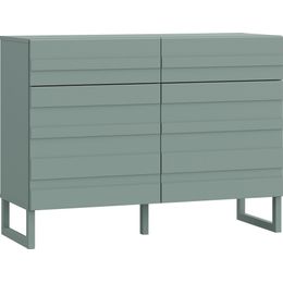 Sideboard FORTE, B:109,9cm H:82,4cm T:41,6cm, gr&uuml;n, Spanplatte, Wohnzimmer, Sideboards, "Bretania"