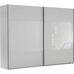 Schwebetürenschrank wimex, B:225cm H:210cm T:65cm, weiß, Schränke, "Easy", mit Teilglas