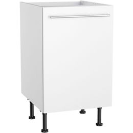 Sp&uuml;lenschrank KOCHSTATION, B:50cm H:87cm T:58,4cm, wei&szlig;, Spanplatte, K&uuml;che, Schr&auml;nke, "KS-Bern2", Breite 50 cm, 1 T&uuml;r