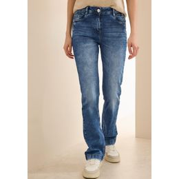 Cecil Damen 5-Pocket-Jeans "Style Toronto", blau, Gr. 25, unifarben, Denim/Jeans, Obermaterial: 78% Baumwolle, 20% Polyester, 2% Elasthan, Jeans, in