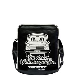 logoshirt Damen Schultertasche "Trabant - Ein riesen Fahrvergnügen", schwarz-weiß, Lederimitat, bedruckt, mehrfarbig, Taschen, mit kultigem