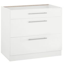 Wiho-K&uuml;chen Unterschrank WIHO K&Uuml;CHEN, B:90cm H:82cm T:57cm, wei&szlig;, K&uuml;che, Schr&auml;nke, "Flexi2", Breite 90 cm