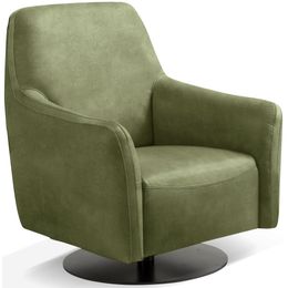 Sessel Egoitaliano, B:77cm H:88cm T:85cm, gr&uuml;n, Wohnzimmer, Sessel, "Felicity Drehsessel mit Wippfunktion, kompakt und bequem, Loungesessel",