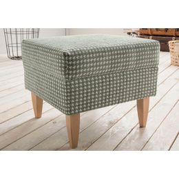 Hocker Home Affaire, B:48cm H:40cm T:48cm, gr&uuml;n, Strukturstoff Hahnentritt (55% Polyester, 45% Polyacryl), Garten, Hocker, "Asino", mit