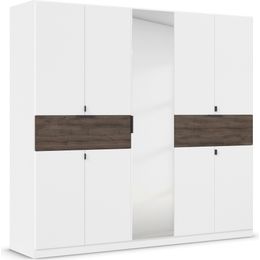 Drehtürenschrank Rauch, B:226cm H:210cm T:54cm, weiß, Holzwerkstoff, Schränke, "Kleiderschrank Schrank Garderobe Wäscheschrank TICAO", mit 2
