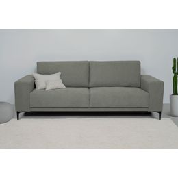 3-Sitzer OTTO HOME, B:224cm H:85cm T:88cm, grün, 90% PES, 10% NY, Sofas, "Xander", Breite 224 cm, Soft-Touch Chenille, schwarze Metallfüße