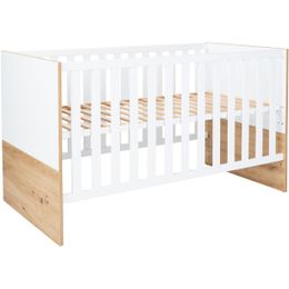 Babybett Arthur Berndt, B:143cm H:84cm T:76cm, weiß, Holzwerkstoff, Babybetten, "Kinderbett »Maxim« 70 x 140 cm"