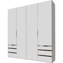 Kleiderschrank wimex, B:200cm H:216cm T:58cm, weiß, Schlafzimmer, Schränke, "Level by fresh to go", mit Schubladen