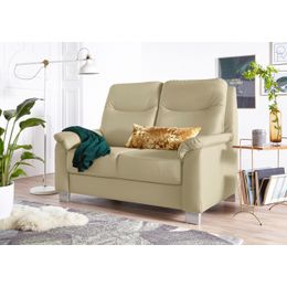 Sit & More 2-Sitzer SIT & MORE, B:140cm H:104cm T:96cm, weiß, Kunstleder SOFTLUX;Luxus-Microfaser (90% Polyester, 10% Polyamid);Flachgewebe (100% Polyester),