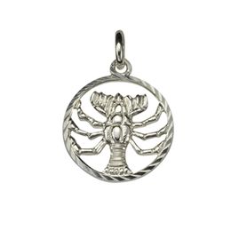 Vivance Damen Kettenanh&auml;nger "925/- Sterling Silber Sternzeichen Krebs", one-size, Silber 925 (Sterlingsilber), 0,8 g, wei&szlig;, Silber 925