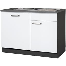 Wiho-K&uuml;chen Sp&uuml;lenschrank WIHO K&Uuml;CHEN, B:110cm H:85cm T:60cm, wei&szlig;, K&uuml;che, Schr&auml;nke, "Michigan"