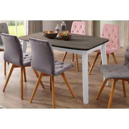 Esstisch Home Affaire, B:140cm H:76cm T:90cm, wei&szlig;, Garten, Tische, "Palermo", mit Auszugfunktion, aus Massivholz, FSC zertifiziert