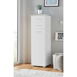 Kombikommode Priess, B:41cm H:135cm T:38cm, weiß, Holzwerkstoff, Schlafzimmer, Sideboards