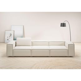 3,5-Sitzer Places of Style, B:336cm H:68cm T:98cm, weiß, 96% Polyester, 4% Nylon, Sofas, "Watertown, modernes Big-Sofa XXL, 336 cm Breite, auch in