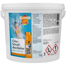 Chlorgranulat summer fun, weiß, Wasserpflegemittel, "Chlor-Schnelldesinfektion", 5 kg Granulat
