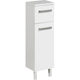 Unterschrank SAPHIR, B:25cm H:81cm T:20cm, weiß, Spanplatte, Badezimmer, Schränke, "Quickset Badschrank mit 1 Tür, 1 Schublade, 25 cm breit",
