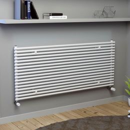 XIMAX Designheizkörper "Gamba Slim Duplex Horizontal, 610 mm x 1000 mm", B/H/T: 100cm x 61cm x 5,2cm, seidenmatt, unten, weiß, Heizkörper, 688 Watt,