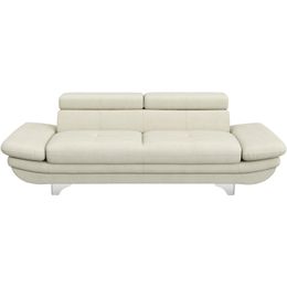 3-Sitzer COTTA, B:233cm H:75cm T:104cm, weiß, Softlux-Kunstleder;Luxus-Kunstleder, Sofas, "Enterprise", Big-Sofa, mit Armteilverstellung &
