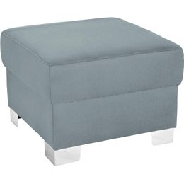 Hocker DOMO collection, B:59cm H:43cm T:59cm, grün, Wohnzimmer, Hocker, "Anzio", wahlweise mit Federkern