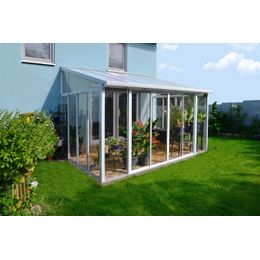 Wintergarten, B:425cm T:295cm, wei&szlig;, PALRAM - CANOPIA, Aluminium, Polycarbonat (PC), Terrassen&uuml;berdachungen, "San Remo 3x4.2", BxT: 425x295 cm
