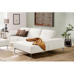 Ecksofa W.Schillig, B:319cm H:88cm T:178cm, weiß, Longlife Xtra-Leder Z73: Naturwalkleder der Luxusklasse aus den erlesensten Rohhäuten. Hautstärke