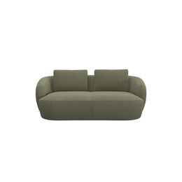 2,5-Sitzer FLEXLUX, B:186cm H:85cm T:102cm, grün, 100% Polyester, Sofas, "Torino, rund, Couch, Loveseat", Modernes, organisches Sofa-Design,