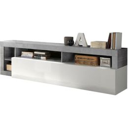 Lowboard Inosign, B:210cm H:58cm T:42cm, weiß, Wohnzimmer, Sideboards, "Hamburg, TV-Bank", Breite 210 cm