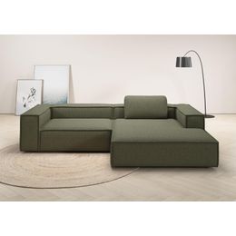 Ecksofa Places of Style, B:306cm H:68cm T:191cm, grün, 96% Polyester, 4% Nylon, Wohnzimmer, Sofas, "Watertown, modernes XXL L-Form, 306 cm breit",