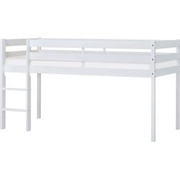 Spielbett Hoppekids, B:101cm H:114cm L:206cm, wei&szlig;, Kinderzimmer, Betten, "ECO COMFORT, Hochbett, in 2 Einzelbetten teilbar", H&ouml;he 72cm, Farbe &