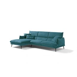 Ecksofa Egoitaliano, B:265cm H:90cm T:225cm, grün, 100% Polyester, Wohnzimmer, Sofas, "FUNNY, hochwertiges und aktuelles Design, bequeme