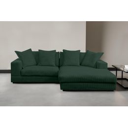 Ecksofa WERK2, B:285cm H:99cm T:195cm, grün, 90% Polyester, 10% Nylon, Wohnzimmer, Sofas, "Eldorado, Megasofa, Polsterecke mit viel Platz, Breite