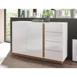 Sideboard Inosign, B:138cm H:91cm T:40cm, weiß, Holzwerkstoff, Wohnzimmer, Sideboards, "CLAiR Sideboard 53", Breite 138 cm
