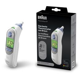 Braun Ohr-Fieberthermometer "ThermoScan 7 Ohrthermometer mit Age Precision - IRT6520", weiß, Kunststoff, B:3,5cm H:14,5cm T:5,5cm,