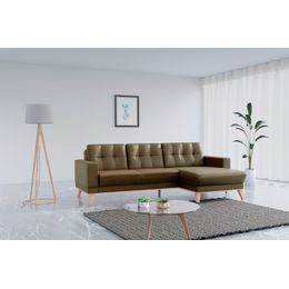 Sit & More Ecksofa SIT & MORE, B:279cm H:90cm T:167cm, grün, 100% PES, Wohnzimmer, Sofas, "Lavida L-Form", wahlweise mit Kippfunktion und Bettkasten