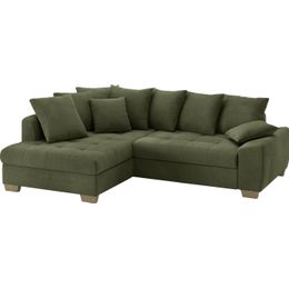 Ecksofa MR. COUCH, B:243cm H:88cm T:190cm, grün, Memphis (Grundgewebe - 100% Polyester; Nutzschicht- 90% Polyester / 10% Polyamide), Wohnzimmer,