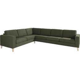 Ecksofa, B:316cm H:83cm T:246cm, gr&uuml;n, ATLANTIC HOME COLLECTION, Struktur (100% Polypropylen), Wohnzimmer, Sofas, "Terra L-Form", mit