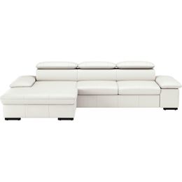 Sit & More Ecksofa SIT & MORE, B:286cm H:73cm T:174cm, wei&szlig;, Wohnzimmer, Sofas, "Alcudia L-Form", wahlweise mit Bettfunktion