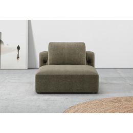 1,5-Sitzer RAUM.ID, B:107cm H:62cm T:109cm, grün, 100% Polyester, Sofas, "Cushid", Einzelmodul, auch separat stellbar