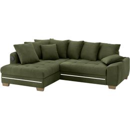 Ecksofa MR. COUCH, B:243cm H:88cm T:190cm, grün, Memphis (Grundgewebe - 100% Polyester; Nutzschicht- 90% Polyester / 10% Polyamide), Wohnzimmer,