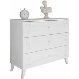 Schubkastenkommode Inosign, B:104cm H:92cm T:46cm, wei&szlig;, Sideboards, Breite 104 cm