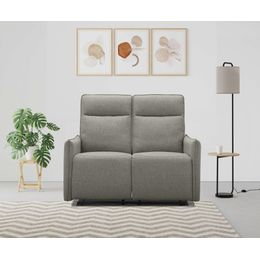 2-Sitzer DOREL HOME, B:126cm H:102cm T:86cm, gr&uuml;n, Sofas, "Lugo, Kinosofa mit Reclinerfunktion in Kunstleder und Webstoff", mit manueller