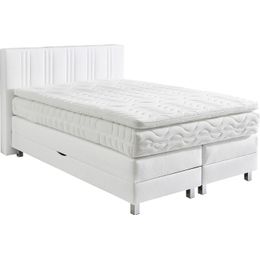 Boxspringbett, B:155cm L:210cm, wei&szlig;, Westfalia Schlafkomfort, Bezug: 100% Polyester;Polsterung: 100% Polyester, Komplettbetten, wahlweise mit
