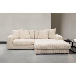 Ecksofa WERK2, B:285cm H:99cm T:195cm, weiß, 100% Polyester, Wohnzimmer, Sofas, "Eldorado, Megasofa, Polsterecke mit viel Platz, Breite 285cm,