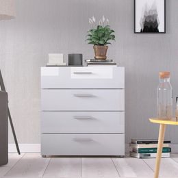Kommode Inosign, B:80,2cm H:68,1cm T:40,3cm, weiß, Spanplatte, Schlafzimmer, Sideboards, "Pepe, Aufbewahrung, Schubladenschrank, Stauraum", Sideboard