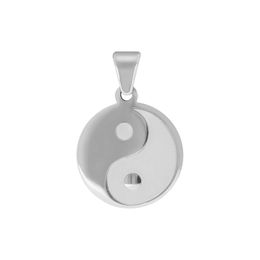 Vivance Damen Kettenanh&auml;nger "925/- Sterling Silber rhodiniert Yin Yang glanz/matt", one-size, Silber 925 (Sterlingsilber), 0,8 g, wei&szlig;, Silber 925