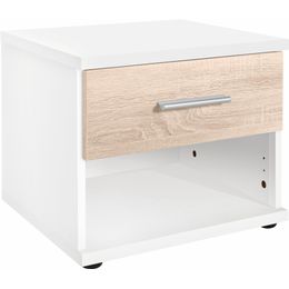 Nachtkonsole wimex, B:46cm H:38cm T:40cm, wei&szlig;, Sideboards, "Joker", Nachtschrank Nachttisch mit 1 Schublade, 46cm breit